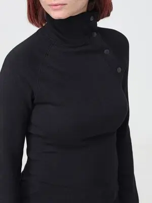 DONDUP Ribbed Knit Button Detailed Sweater - Black