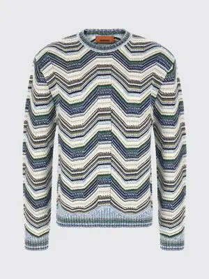 Missoni Zig-zag Wool Blend Slim Fit Crewneck Jumper