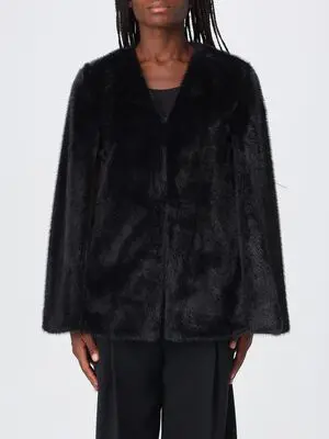 TWINSET Fur Coat - Black