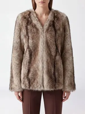 TWINSET Fur Coat - Brown