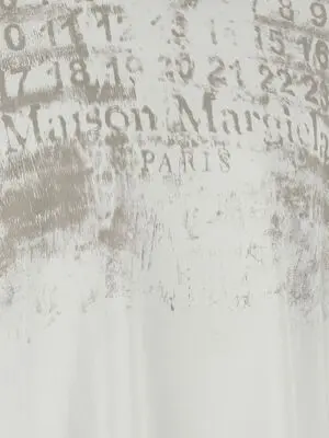 MAISON MARGIELA Relaxed Fit Cotton T-shirt With Numeric Logo - Grey