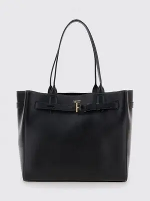 TOM FORD Full-grain Leather Tote Bag With Monogram Logo - Black