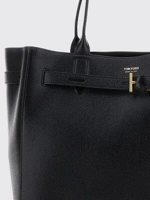 TOM FORD Full-grain Leather Tote Bag With Monogram Logo
