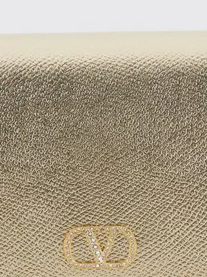 Valentino Garavani Vlogo Signature Mini Bag With Rhinestones - Gold