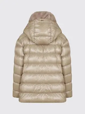 Herno Water-repellent Nylon Down Jacket With Shearling Hood - White