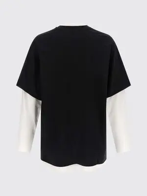 Moschino Long-sleeved Cotton T-shirt With Graphic Print