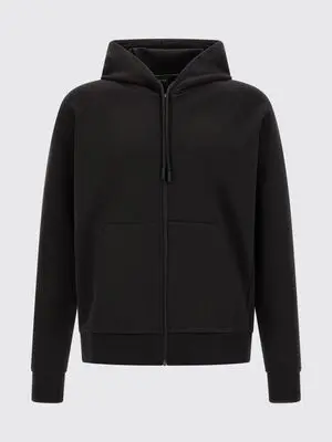 BOSS Tonal Logo Zip-up Cotton Hoodie - Black