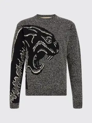 Valentino Garavani Animal Print Wool And Cotton Jumper - White