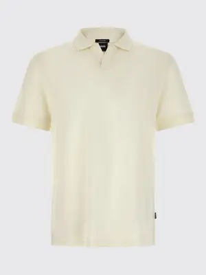BOSS Short-sleeved Cotton Johnny Collar Polo Shirt