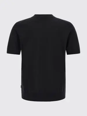 BOSS Short-sleeved Crew-neck Jumper In Pure Virgin Wool