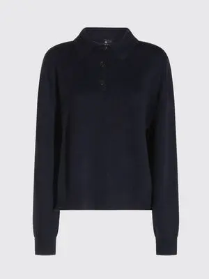 ANINE BING Long-sleeved 100% Cashmere Knit Polo Shirt