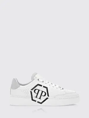 Philipp Plein Monogram Calf Leather Low-top Sneakers With Hexagon Logo