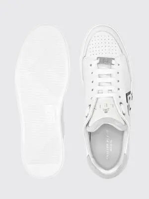 Philipp Plein Monogram Calf Leather Low-top Sneakers With Hexagon Logo