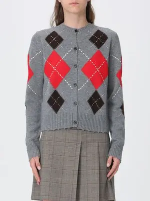 Pinko Argyle Wool And Cashmere Cardigan