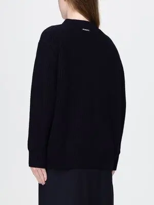 Pinko Relaxed Fit Wool Crewneck Jumper With Dropped Shoulders - Blue