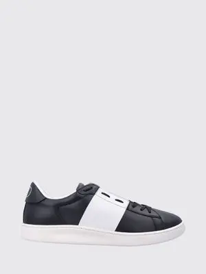 Valentino Garavani Open Royco Smooth Calfskin Sneakers With Vlogo Signature - Black