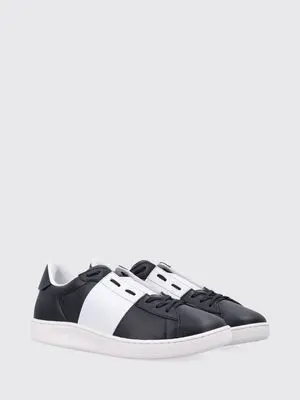 Valentino Garavani Open Royco Smooth Calfskin Sneakers With Vlogo Signature - Black