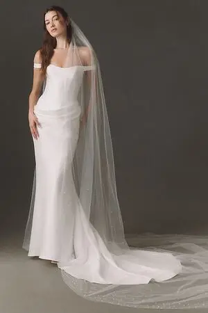 PRONOVIAS Pearl Crystal Cathedral Veil