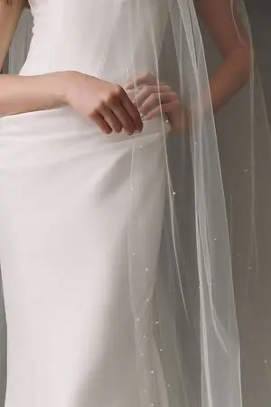 PRONOVIAS Pearl Crystal Cathedral Veil