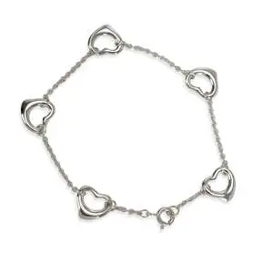 Tiffany & Co. Elsa Peretti Sterling Silver Open Heart Bracelet