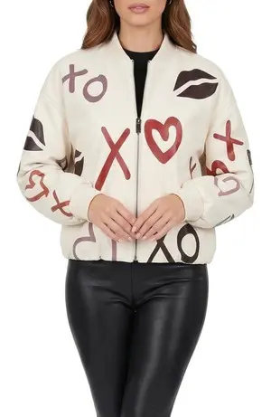 Gorski Genuine Nappa Leather Bomber Zip Jacket