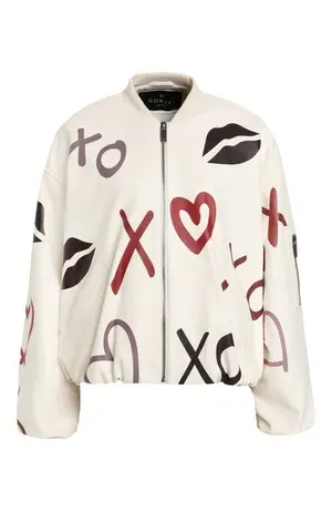Gorski Genuine Nappa Leather Bomber Zip Jacket