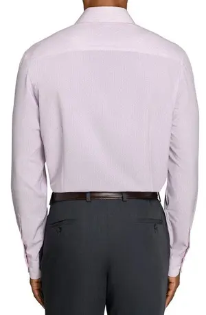 W.R.K Circle Geo Performance Dress Shirt - White/pink