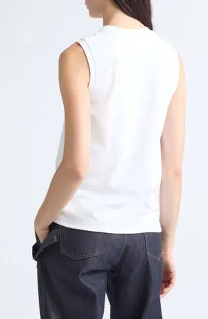 JW Anderson Tie Hem Cotton Tank - White
