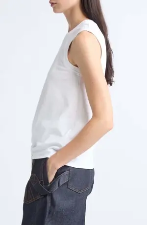 JW Anderson Tie Hem Cotton Tank - White