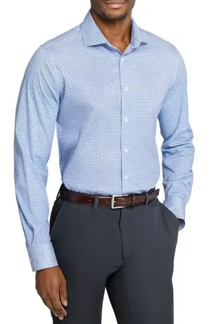 W.R.K Check Reworked Cotton Dress Shirt - White/blue