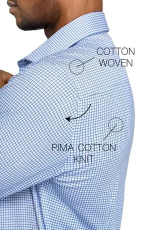 W.R.K Check Reworked Cotton Dress Shirt - White/blue