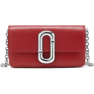 Marc Jacobs Scene Leather Wallet On Chain - Crimson