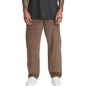 Rvca Micro Corduroy Straight-leg Pants - Mushroom