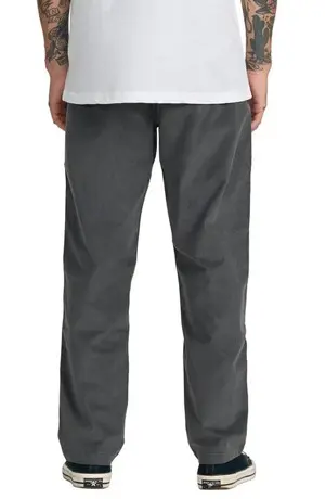 Rvca Micro Corduroy Straight-leg Pants - Sage Leaf