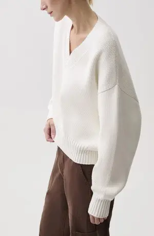 PISTOLA Nika Cotton V-neck Sweater