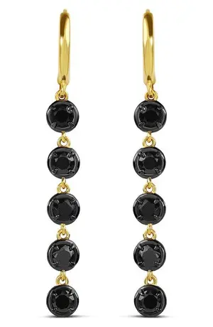 SHYMI Victorian Style Round Drop Earrings Gold/black