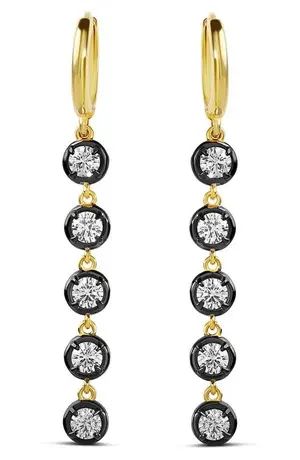 SHYMI Victorian Style Round Drop Earrings Gold/clear