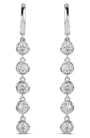 SHYMI Victorian Style Round Drop Earrings - Silver/clear