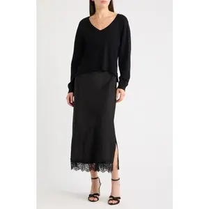 Women's Mixed Media Maxi Day Dresses