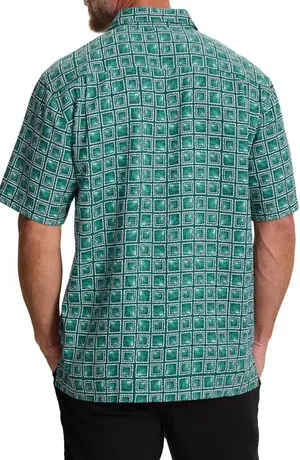 Tommy Bahama Torres Tiles Printed Silk Camp Shirt