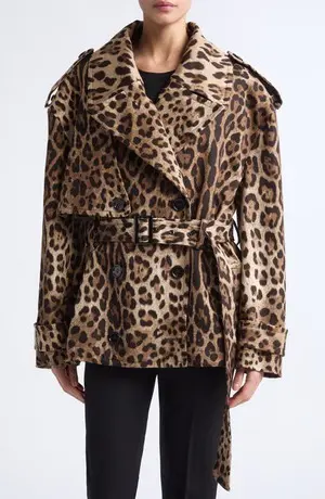 Dolce & Gabbana Belted Short Trench Jacket - Leo New