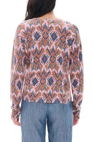 HATLEY Textured Ikat Crewneck Sweater