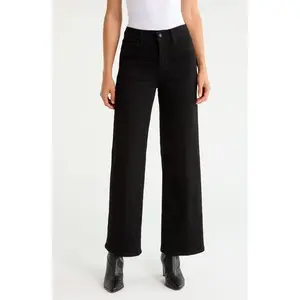FRAME Le Pixie Slim Palazzo Wide Leg Jeans - Black