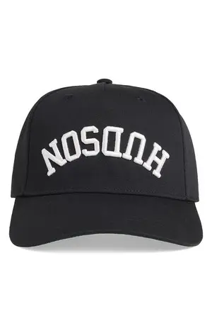 Hudson Jeans Embroidered Logo Baseball Cap