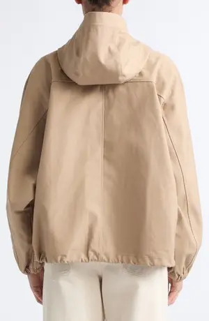 RÓHE Oversize Hooded Cotton Anorak - Beige