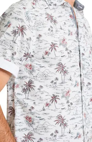 Tommy Bahama Nova Wave Sweetwater Scenic Short Sleeve Button Up Shirt