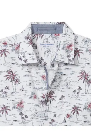 Tommy Bahama Nova Wave Sweetwater Scenic Short Sleeve Button Up Shirt