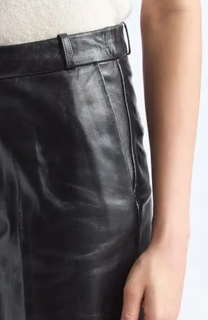 ARMA Straight Leg Lambskin Leather Pants - Black