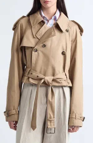 JW ANDERSON Double Breasted Crop Trench Coat