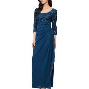 Alex Evenings Empire Waist Sequin Gown